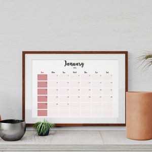 2023 Calendar, Monthly Calendar, Pink Calendar, Printable Calendar ...