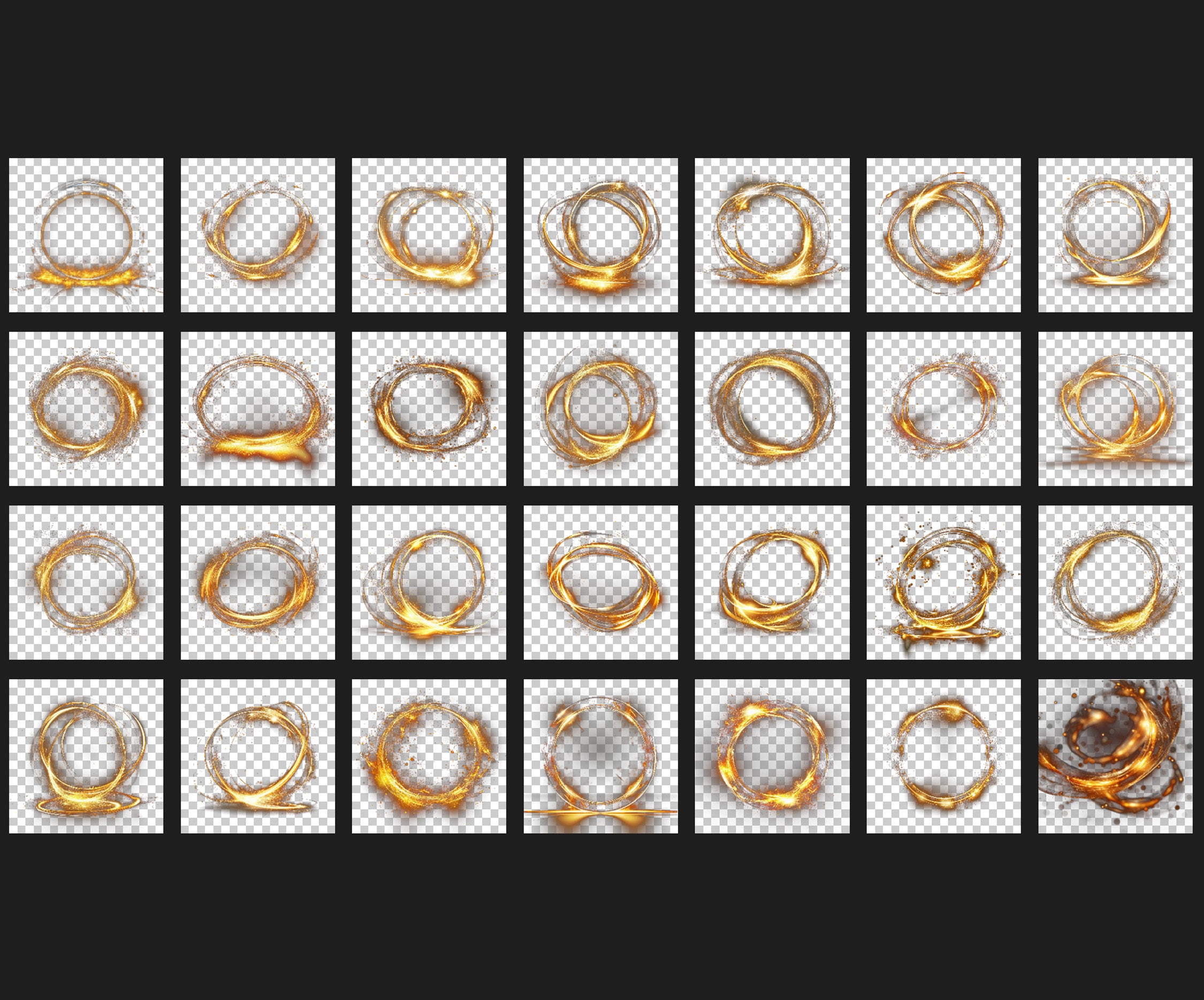 Circular Lights Overlays, Light Ring Overlays, Photoshop Effects ...