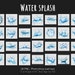Water Splash Overlay Pack: Transparent PNG Photo Effects (digital ...