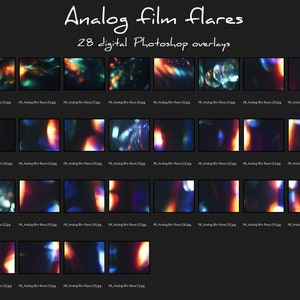 Film Flare Overlays, Analog Film Flares Effects, Photoshop Enhancements, Cinematic Light Effects ...