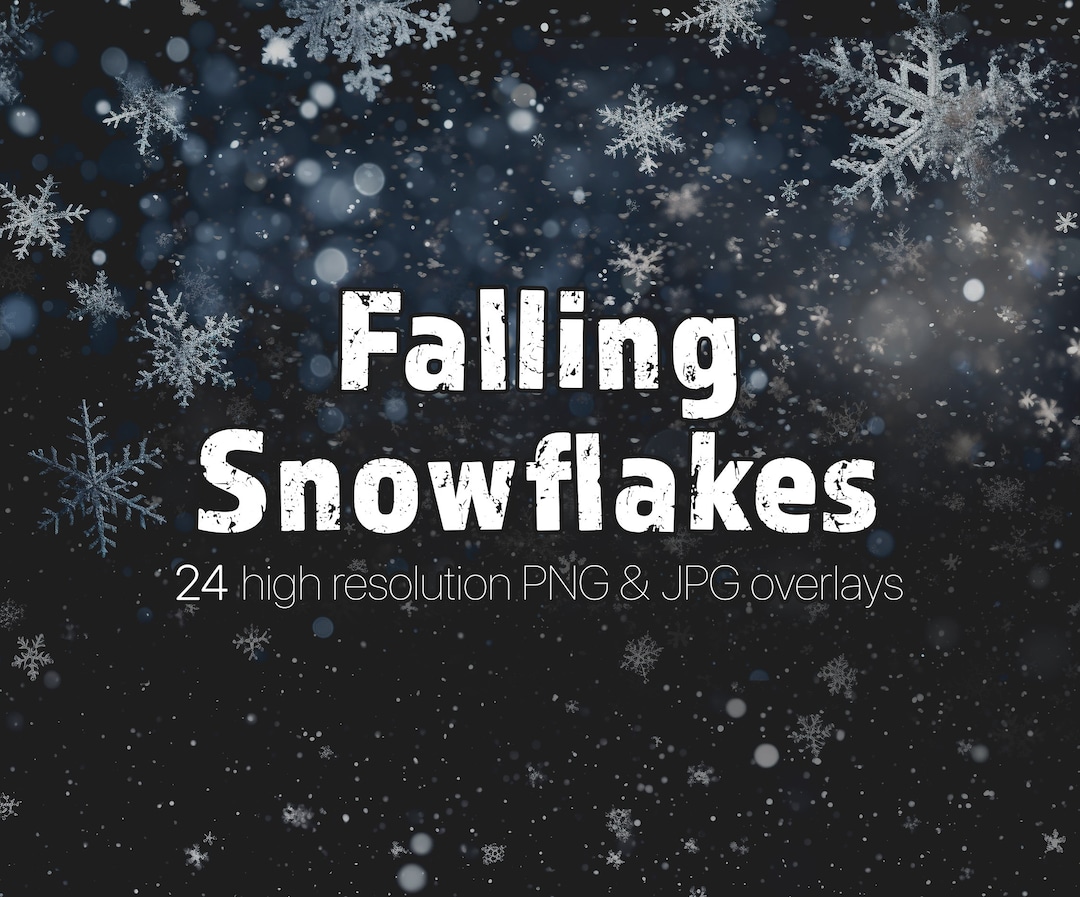 Snowflake Overlays, Falling Snowflakes Effects, Photoshop Snowflake ...
