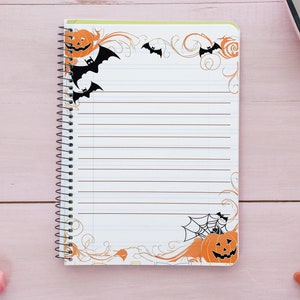 Halloween Stationery, Printable Halloween Letters, Lined and Unlined ...