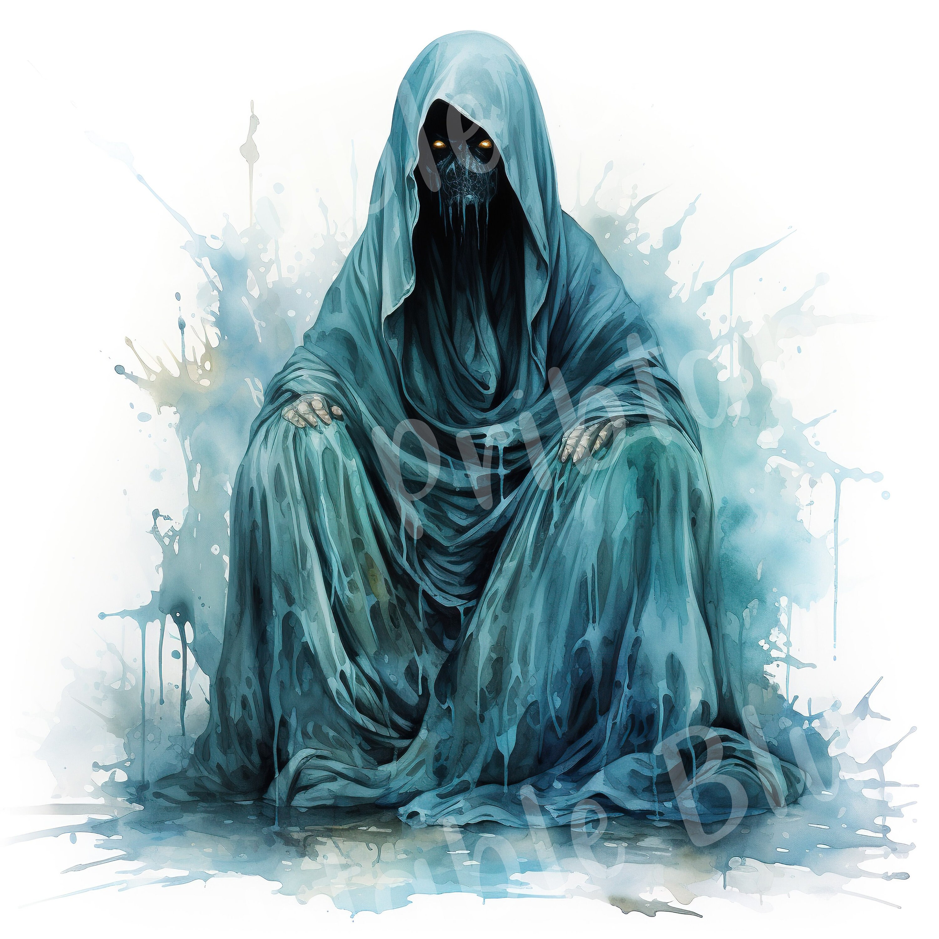 Scary Ghost Clip Art Spooky Halloween Clip Art Collection - Etsy