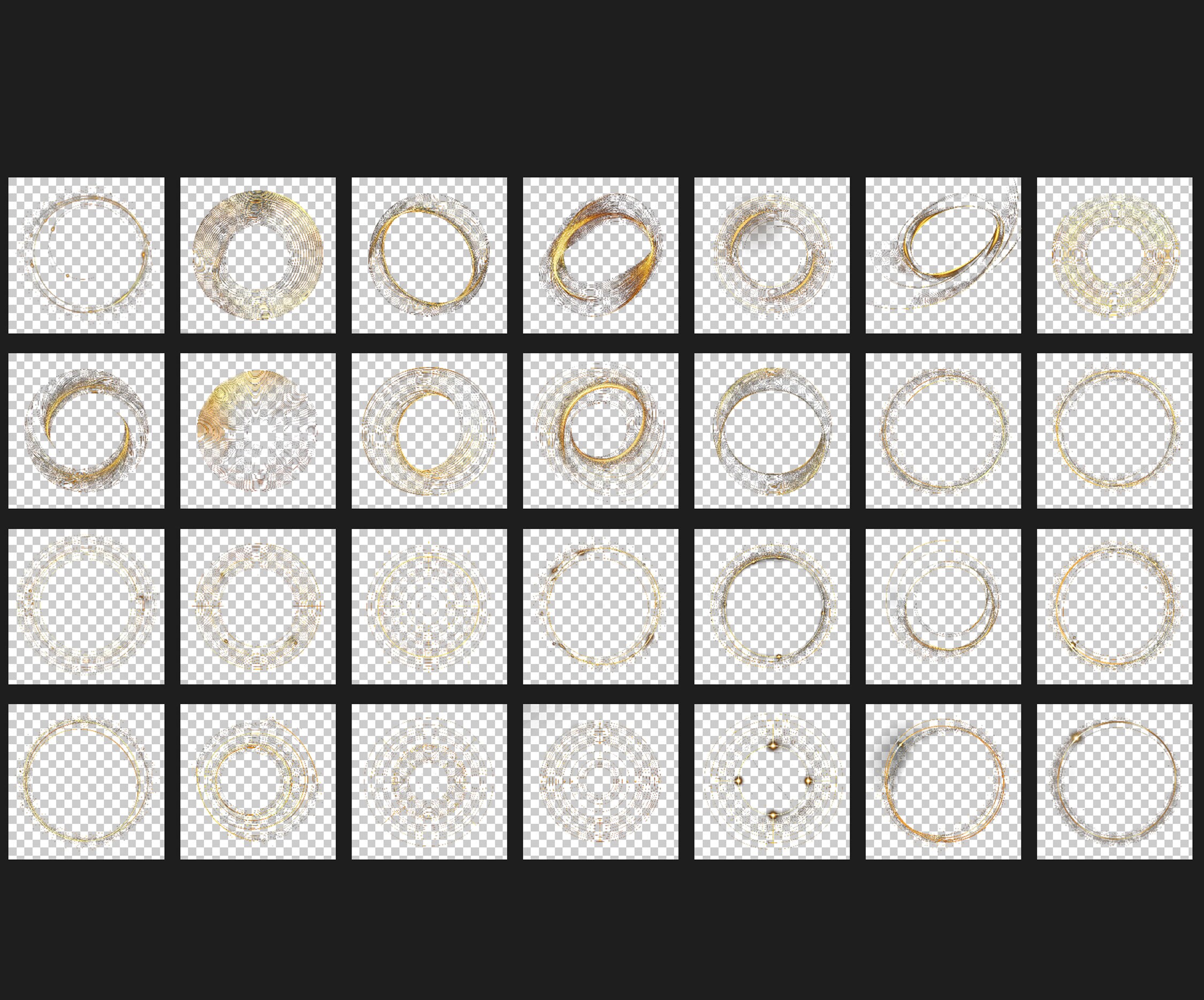 Golden Rings Overlays, Transparent PNG, Photoshop Gold Ring Effects ...