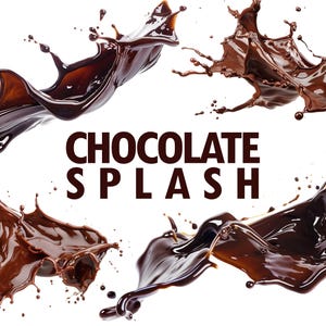 Chocolate Splash Overlays: PNG Clipart Set (digital Download) - Etsy