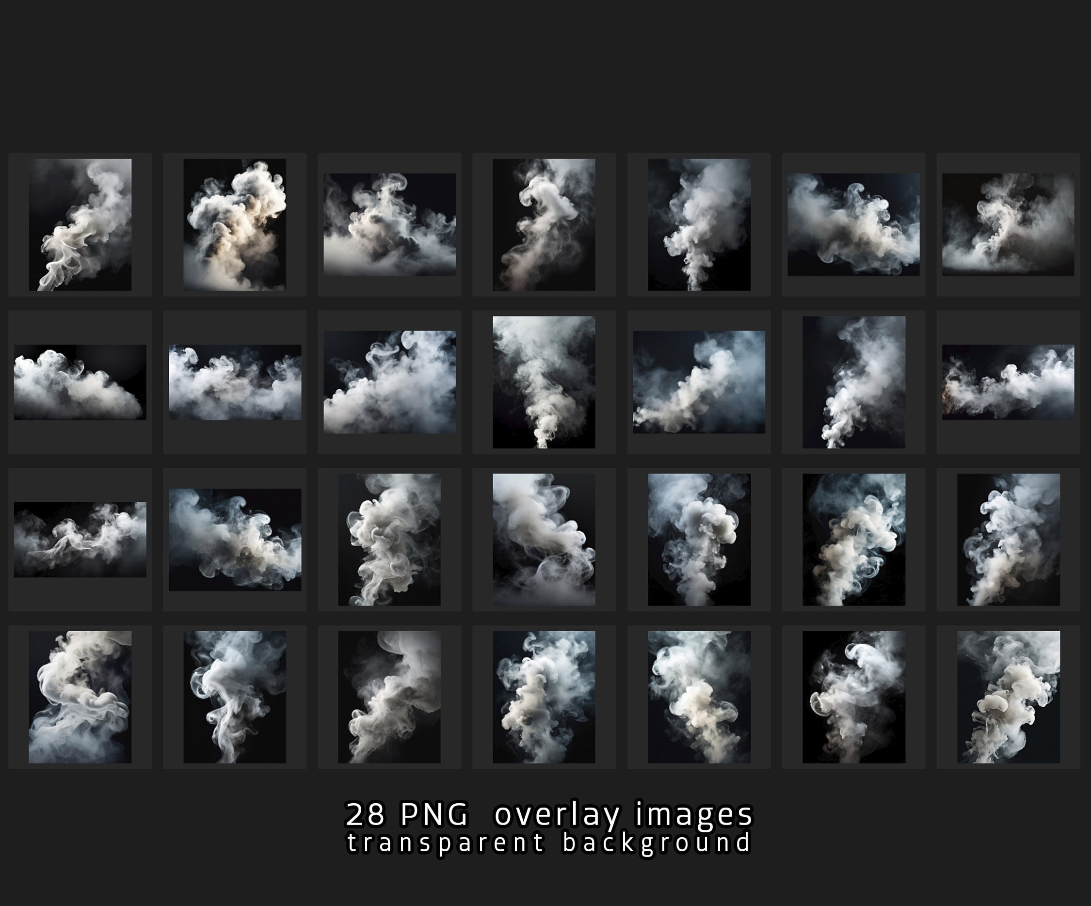 White Smoke Overlays for Photoshop, Realistic Smoke Effects, Photoshop ...