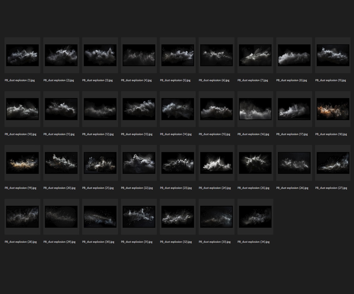 Dust Explosion Overlays: Cinematic Photoshop Effects (PNG, JPG Digital ...