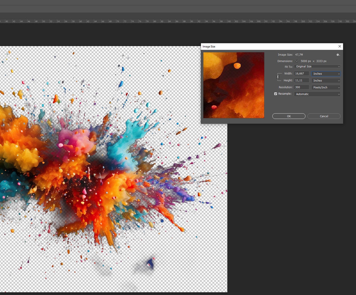 Colorful Powder Explosion Overlays: Dynamic Photo Effects (PNG Digital ...