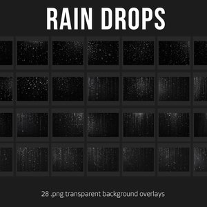 Raindrops Overlay, PNG Images, Transparent Background, Rain Effect ...