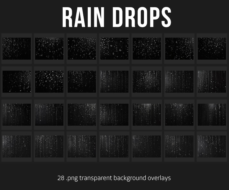 Raindrops Overlay, PNG Images, Transparent Background, Rain Effect ...