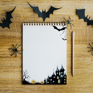 Halloween Stationery, Printable Halloween Letters, Lined and Unlined ...