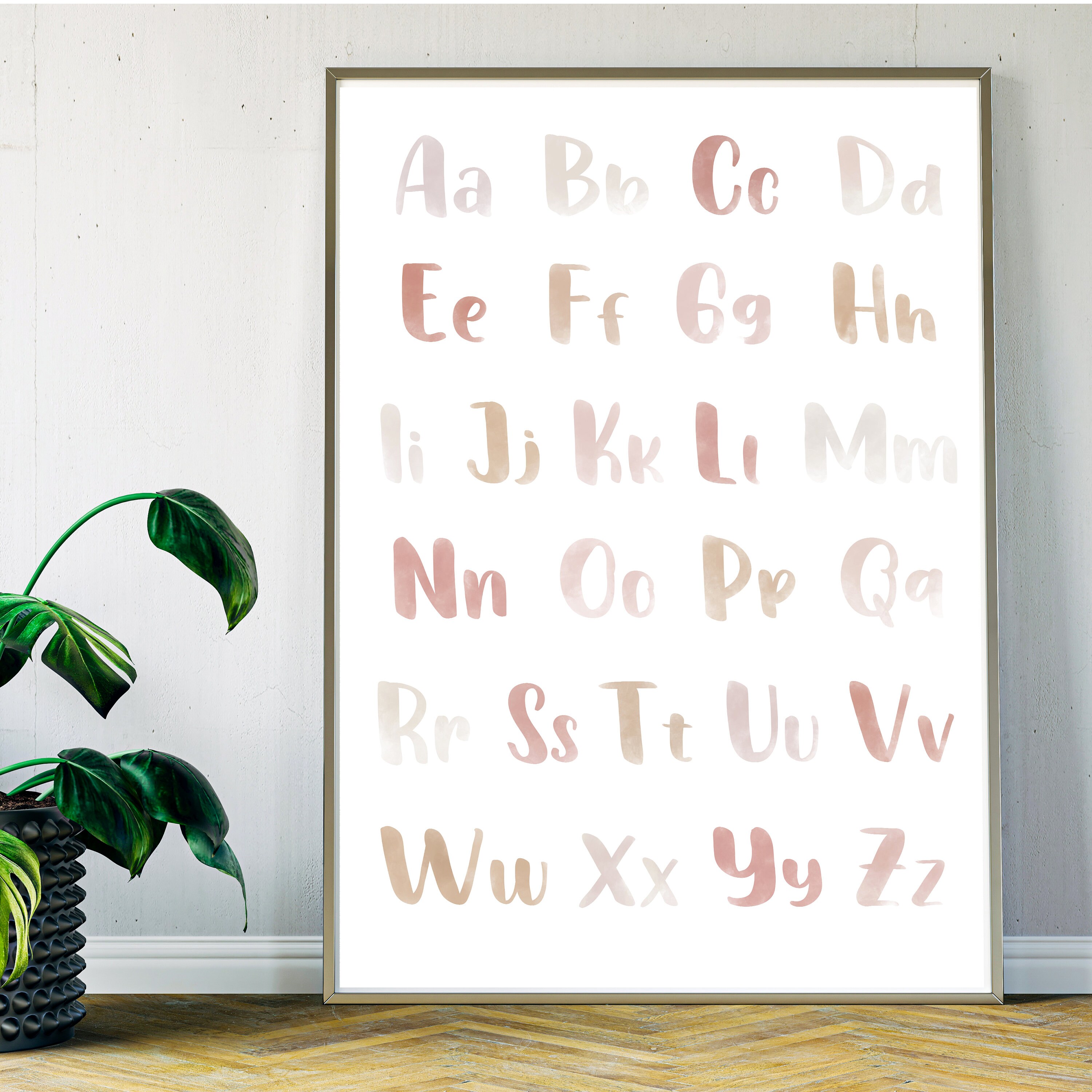 ABC Poster, Alphabet Poster, Classroom Poster, Nursery Wall Art, Learn ...