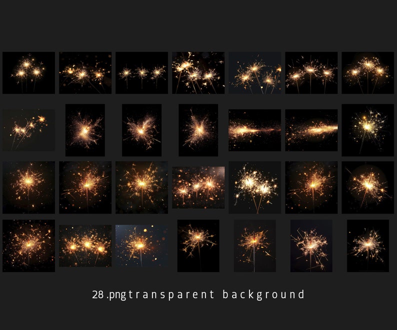 28 Sparklers Overlays for Photoshop, Transparent PNG Sparkler Effects ...