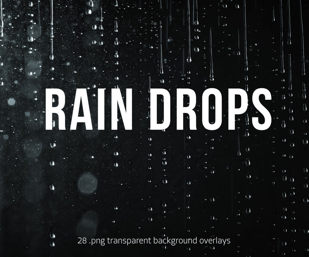 Raindrops Overlay, PNG Images, Transparent Background, Rain Effect ...