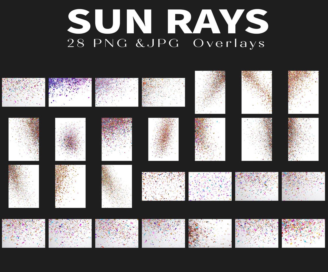 Confetti Photo Overlays: PNG & JPG, Party Effects (digital Download) - Etsy