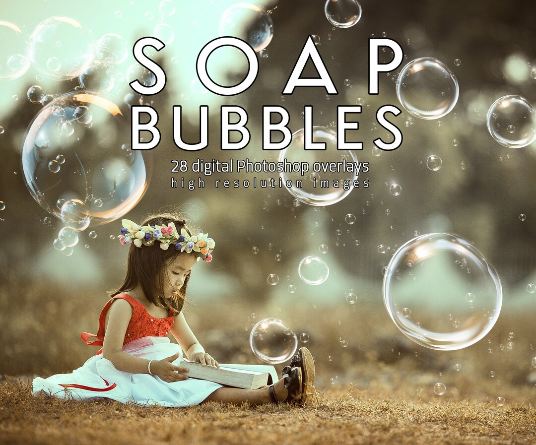 Soap Bubbles Overlays, Photoshop Bubble Effects, Photography Overlays ...