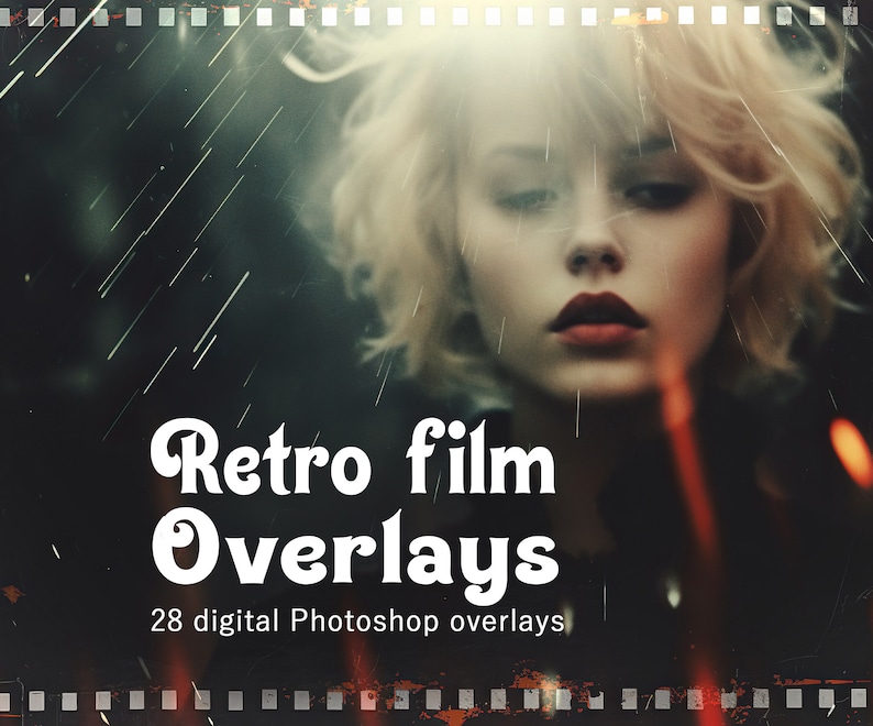 Retro Film Look Overlays, Film Overlays for Photoshop, Analog Film ...
