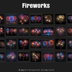 Fireworks Overlay, Fireworks PNG, Fireworks Clipart, Clipart Set ...
