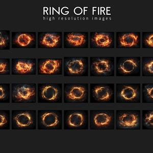 Ring of Fire Overlays, PNG on Transparent Background, Fire Texture ...