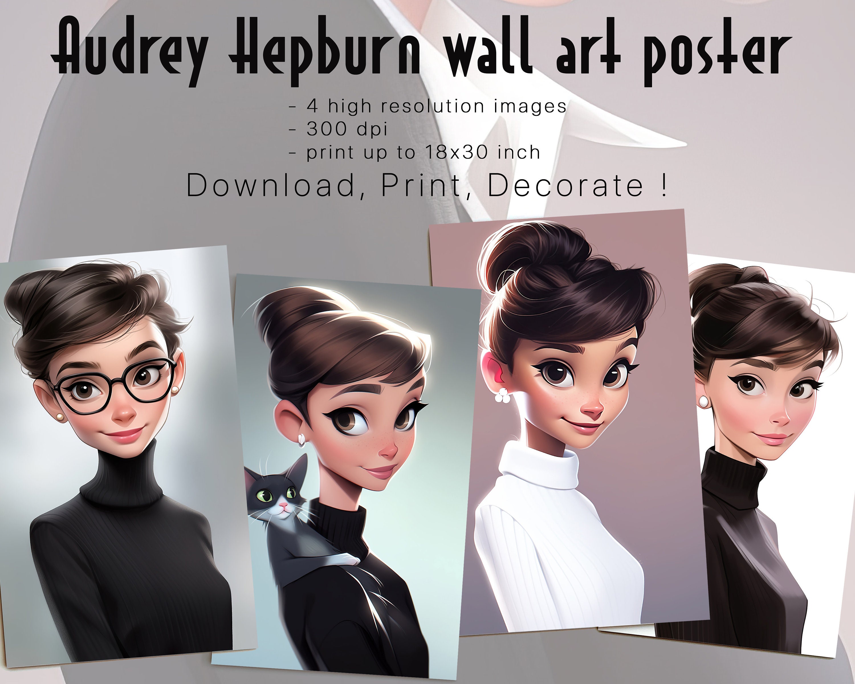 Audrey Hepburn Caricature