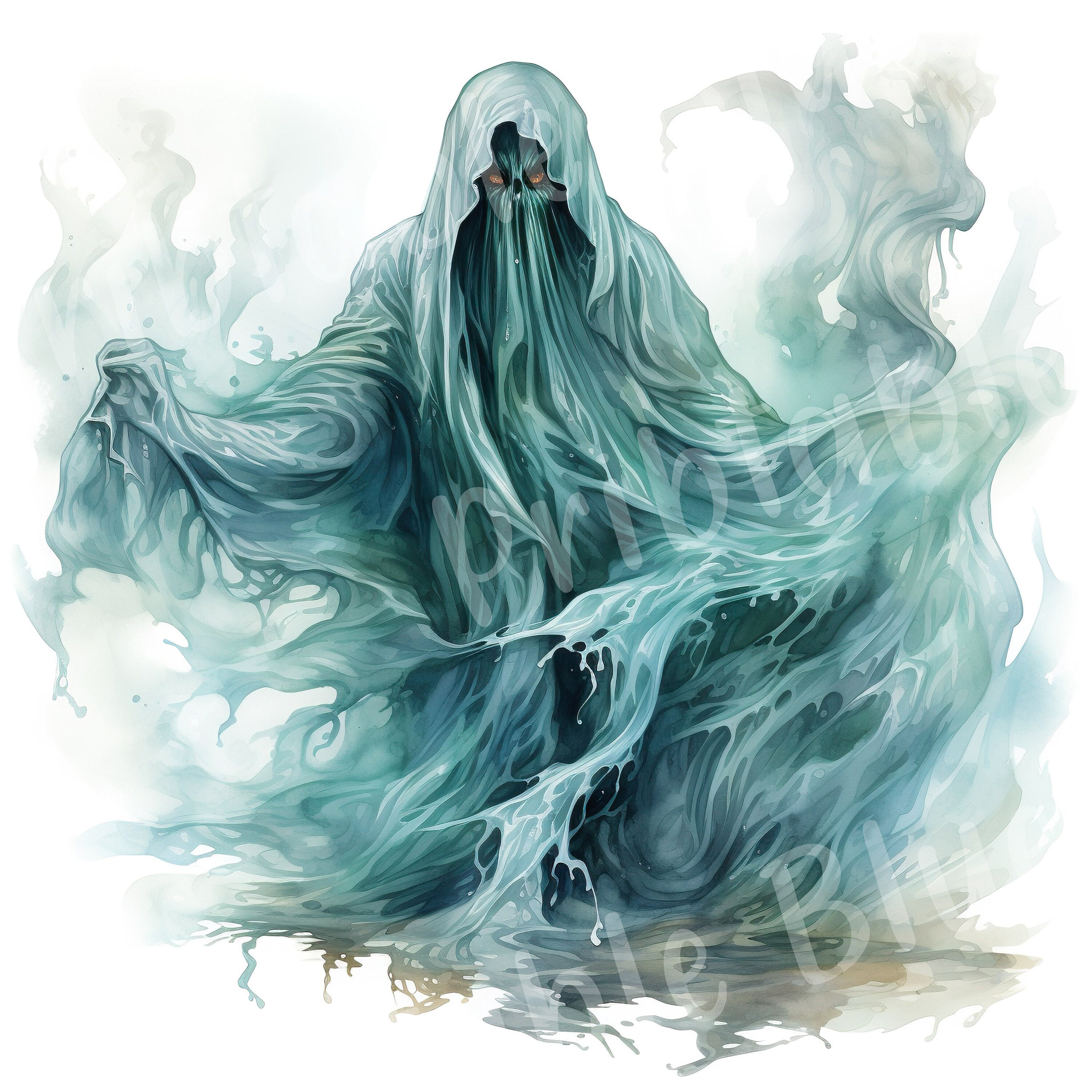 Scary Ghost Clip Art Spooky Halloween Clip Art Collection - Etsy