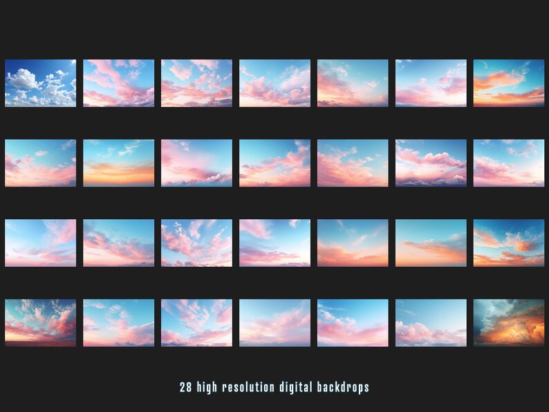 Sky and Clouds Photography Backdrops: Artistic Landscape Backgrounds ...