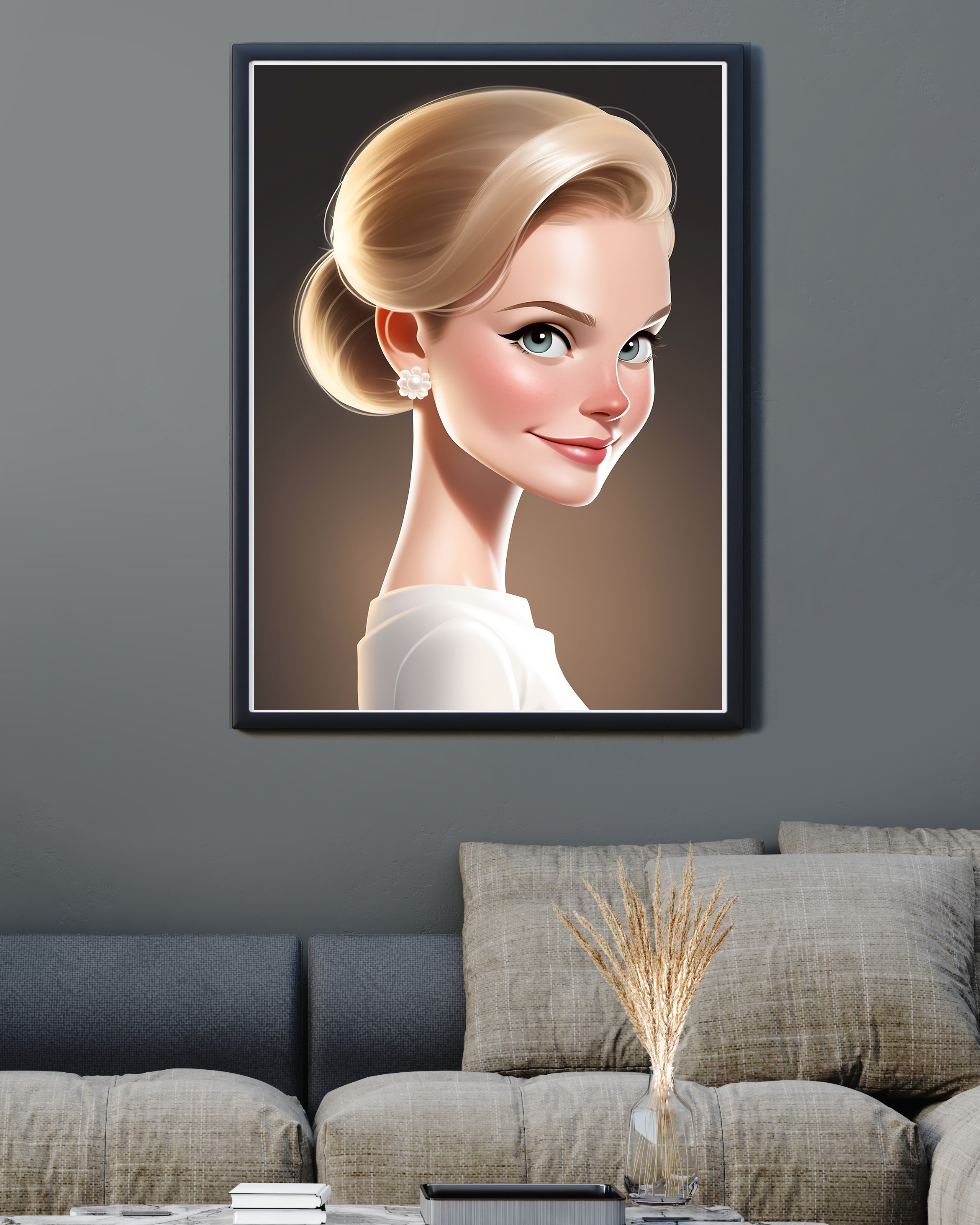 Grace Kelly Poster, Grace Kelly Art, Grace Kelly Print, Caricature Art ...