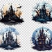 Haunted Castle Clipart PNG for Commercial Use Spooky Haunted - Etsy