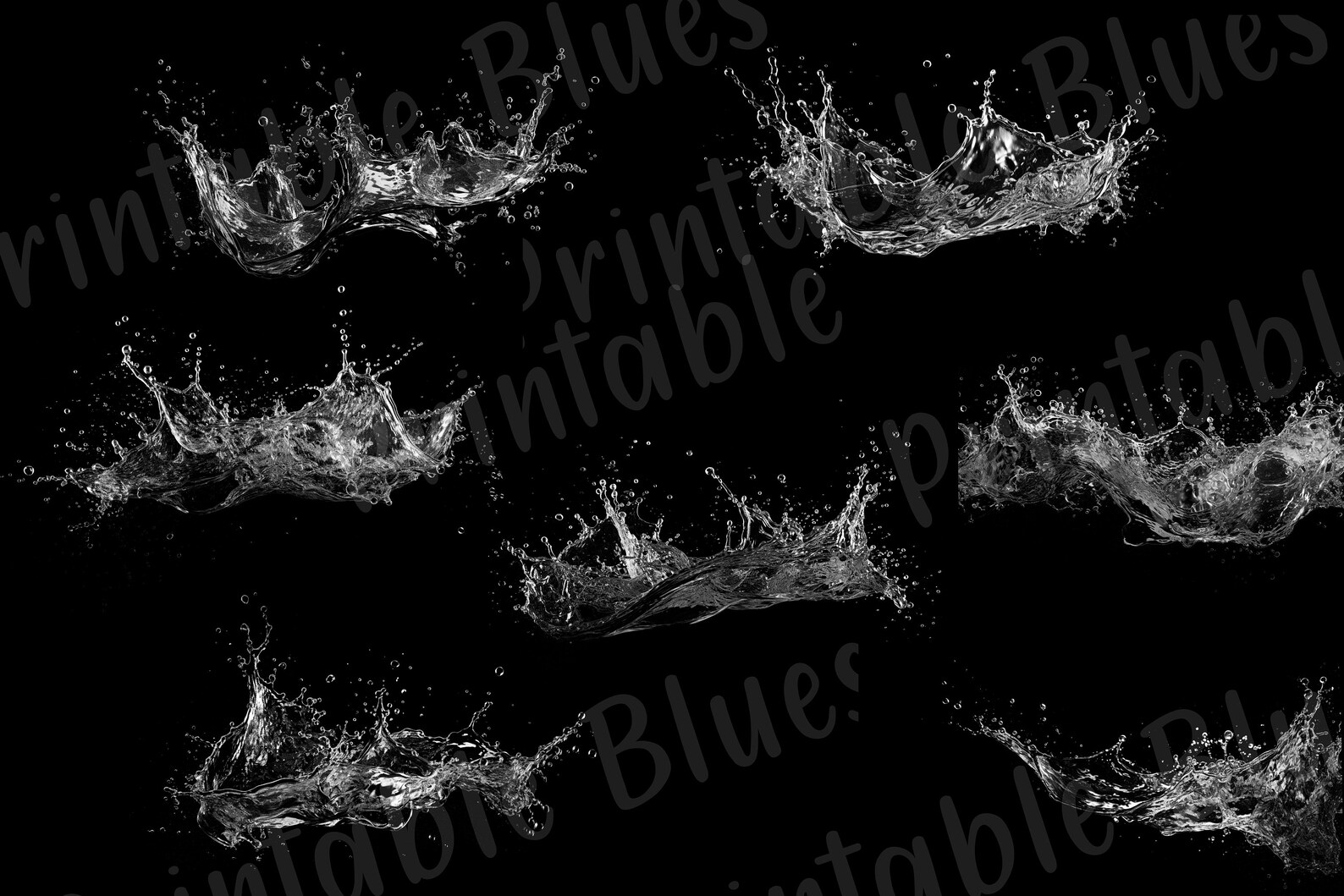 Water Splash PNG, Water Splash Overlays on Transparent Background ...