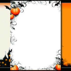 Halloween Stationery, Printable Halloween Letters, Lined and Unlined ...