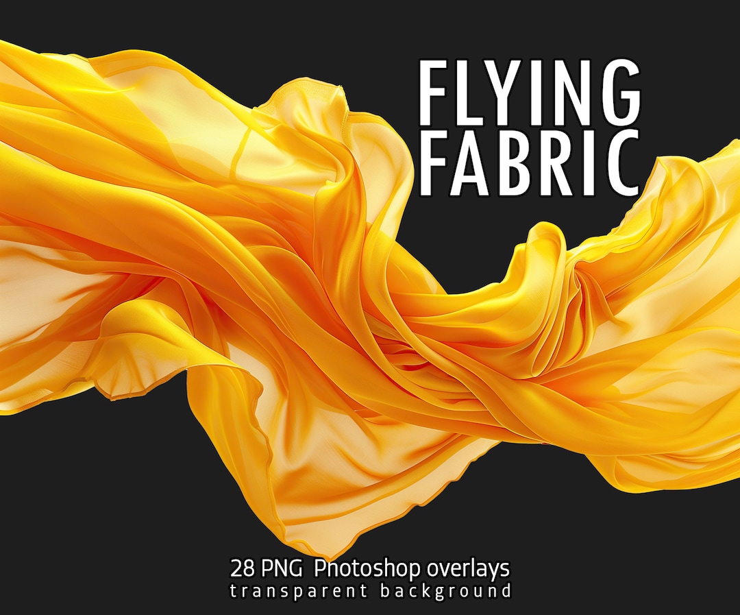 Flying Fabric Overlays: 28 PNG Clipart Designs (digital Download) - Etsy