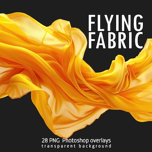 Flying Fabric Overlays: 28 PNG Clipart Designs (digital Download) - Etsy