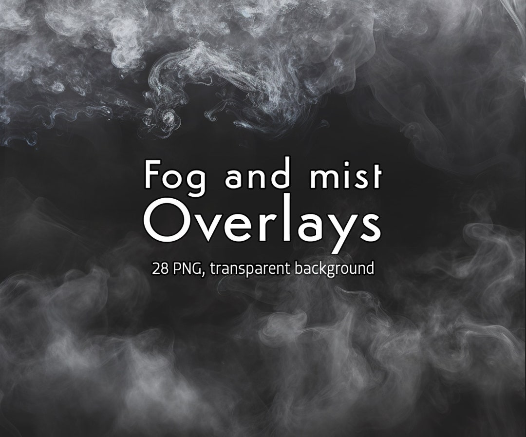 Fog Overlays for Photography, Mist Effect Photoshop Overlays, Transparent PNG, Fog Textures ...