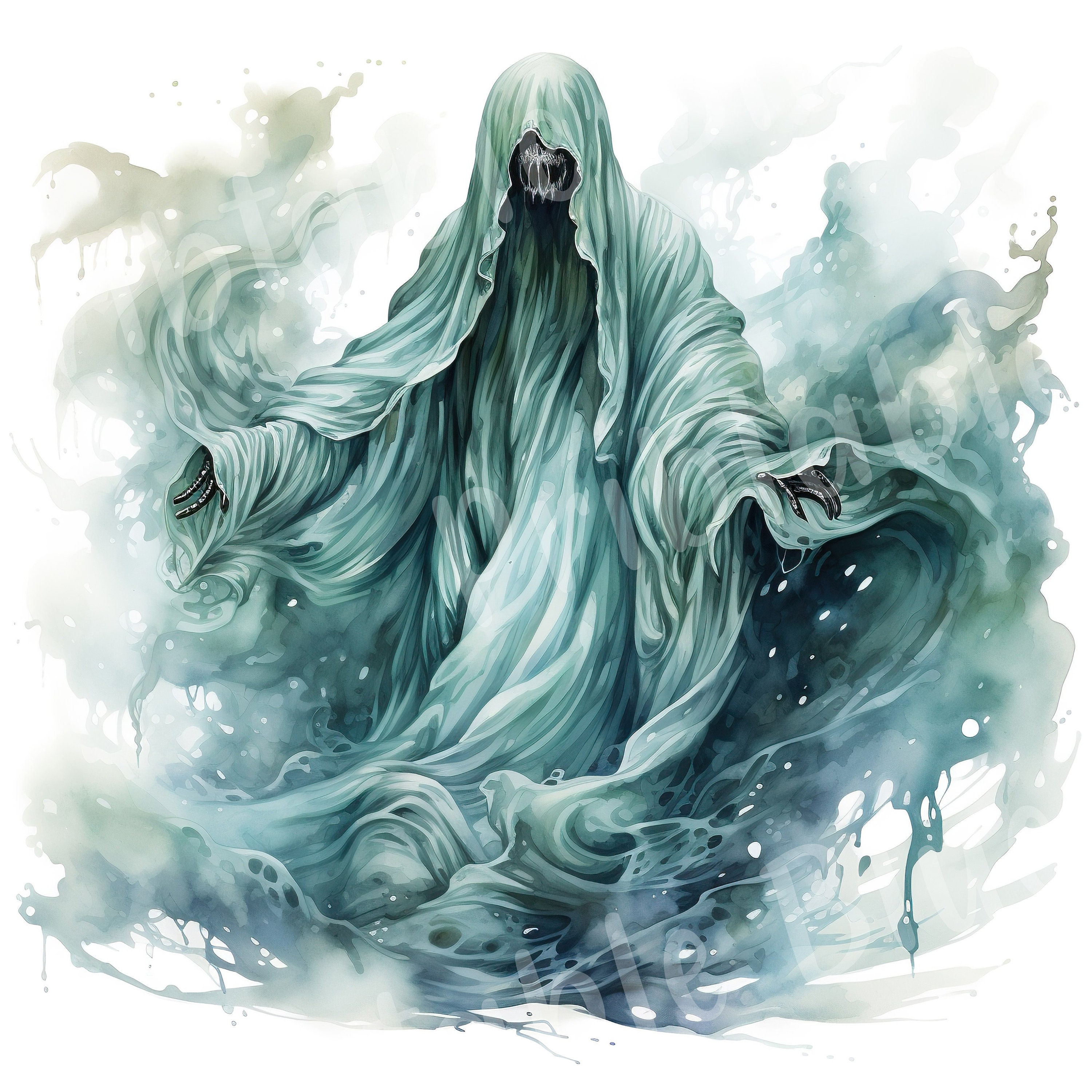 Scary Ghost Clip Art Spooky Halloween Clip Art Collection - Etsy