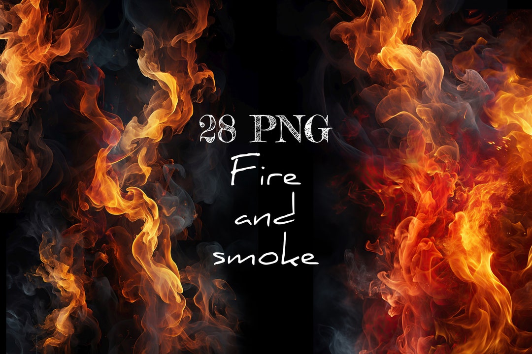 Fire and Smoke Overlays, PNG on Transparent Background, Photo Effects ...