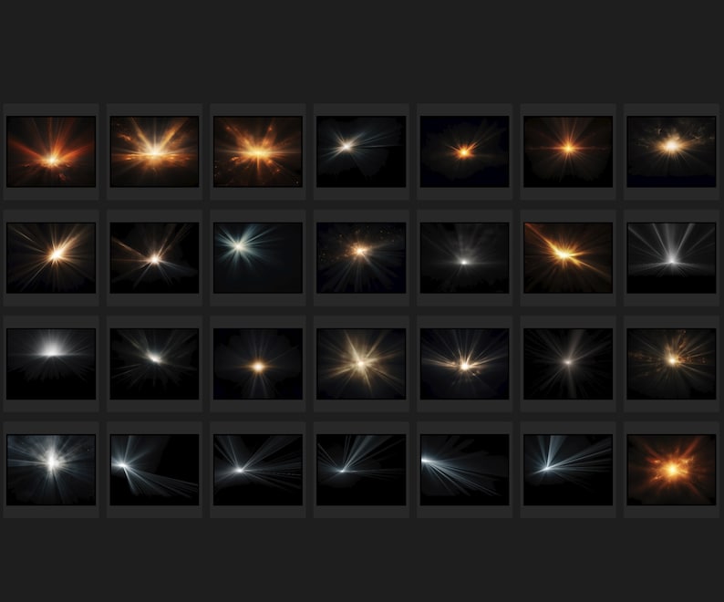 Sun Rays Light Beams Overlays: 28 PNG Photoshop Effects (digital ...