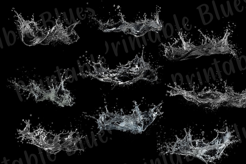 Water Splash PNG, Water Splash Overlays on Transparent Background ...