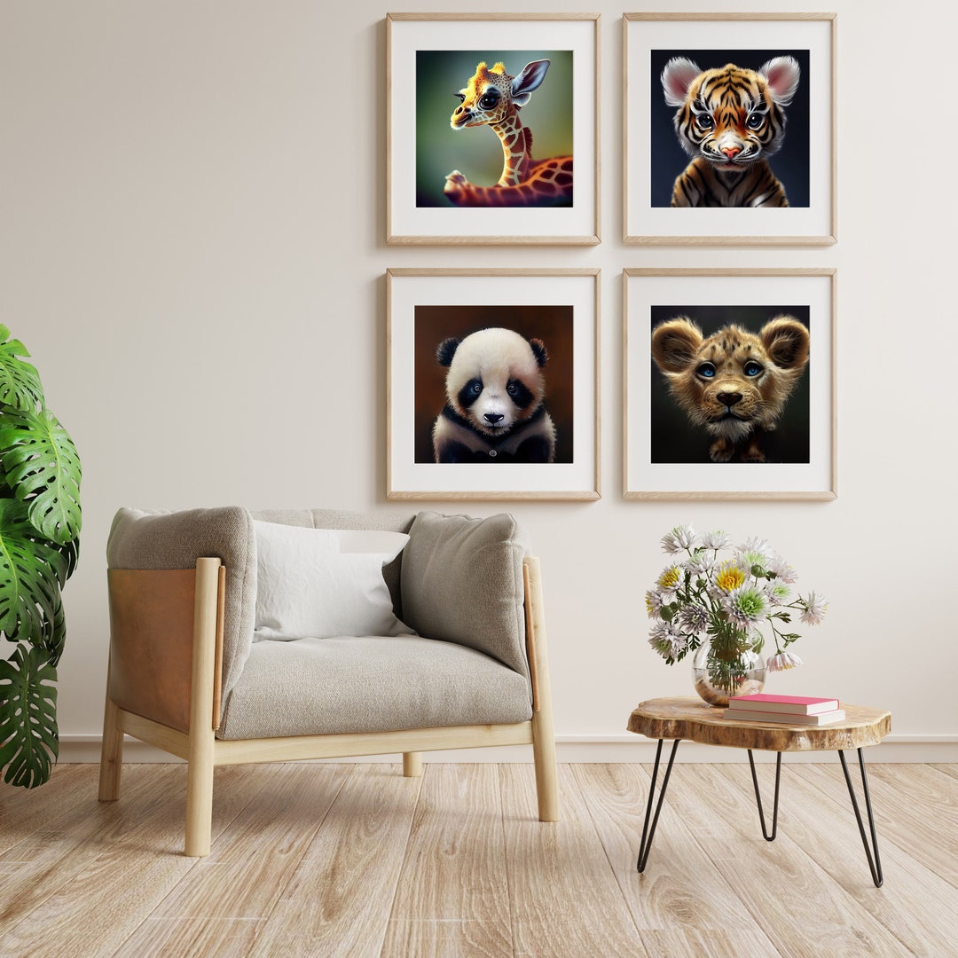 Baby Animals Poster, Panda Bear, Baby Lion, Baby Tiger, Baby Giraffe ...
