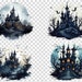 Haunted Castle Clipart PNG for Commercial Use Spooky Haunted - Etsy