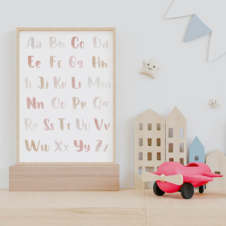ABC Poster, Alphabet Poster, Classroom Poster, Nursery Wall Art, Learn ...