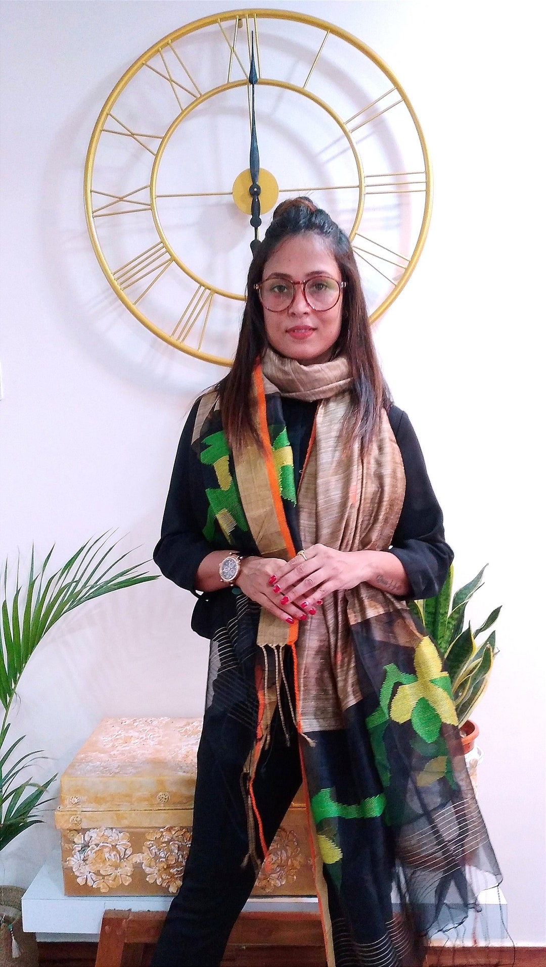 HAMZA - Handwoven Pure Jamdani Designer Stole - a Classic Style Statement. - Etsy