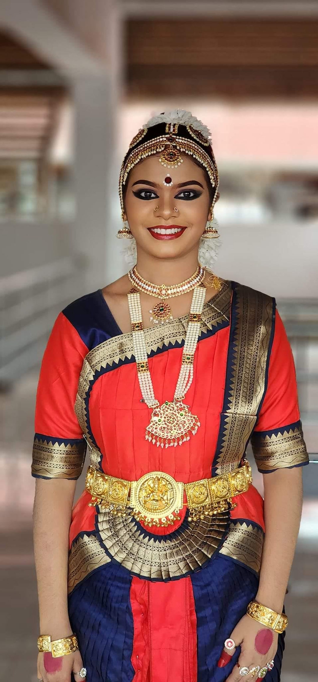 Custom Bharatanatyam Karishma Silk Costume | Traditional Sun Pleat ...