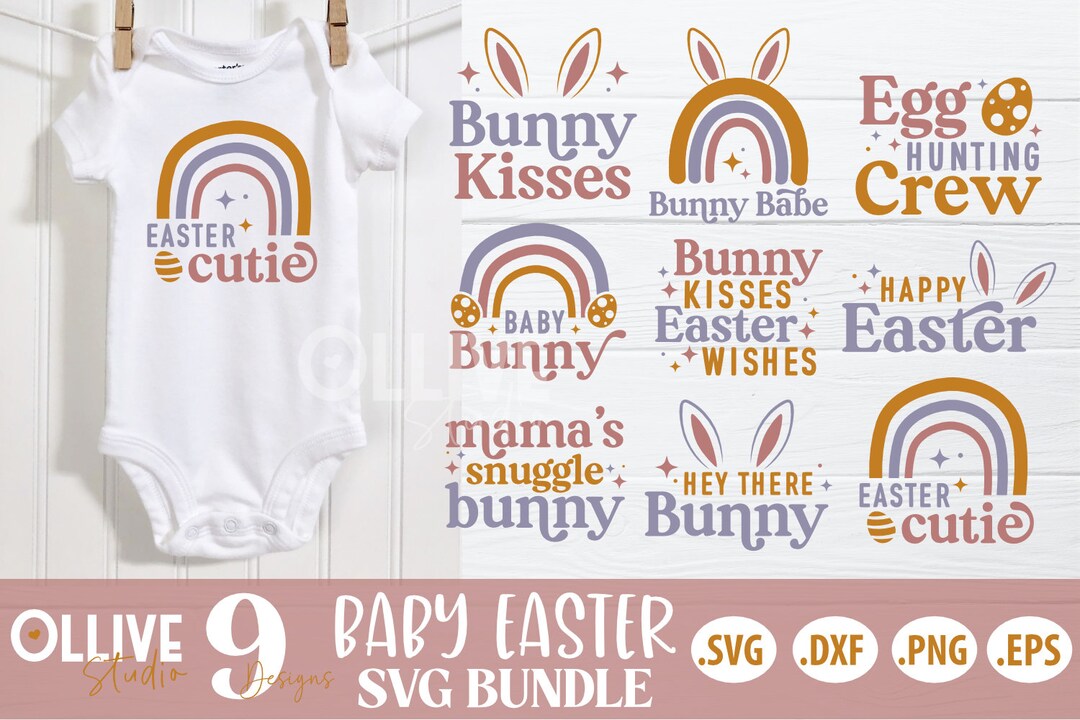 Easter Baby SVG Bundle | Baby SVG - Etsy