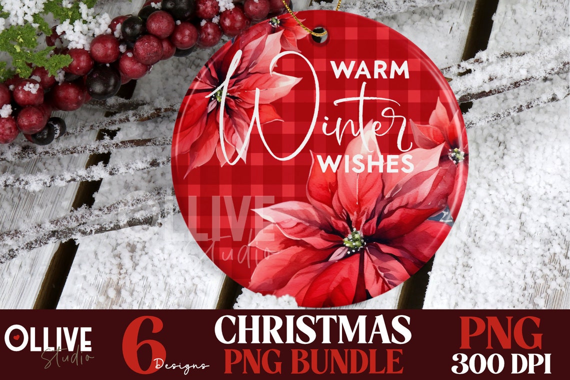 Sublimation Christmas Rounds PNG Bundle | Christmas PNG - Etsy