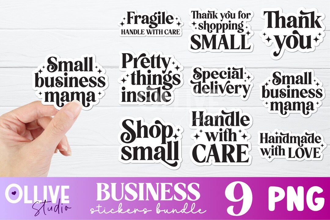 Small Business Stickers Packaging PNG Bundle - Etsy