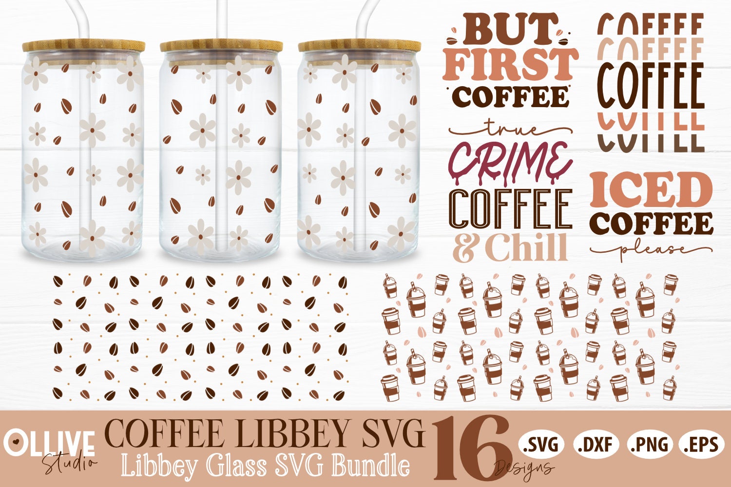 Coffee Can Glass Libbey SVG Bundle | Coffee SVG Bundle - Etsy Australia