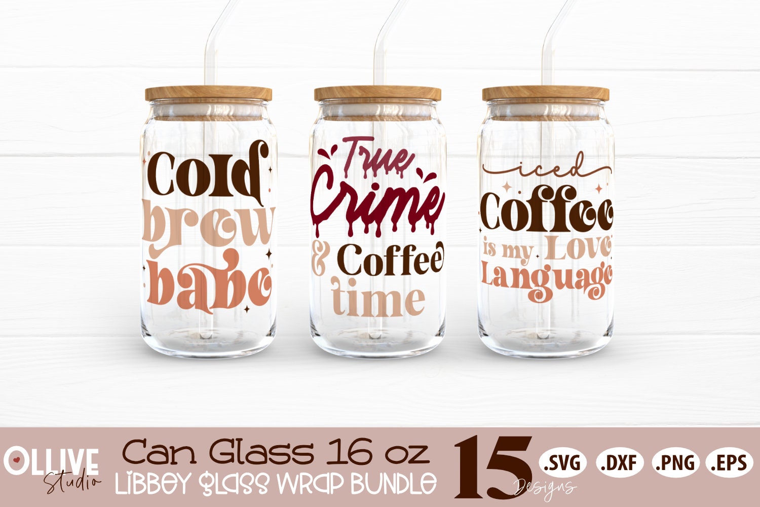 Iced Coffee Libbey Can Glass SVG Bundle | Coffee SVG Bundle - Etsy ...