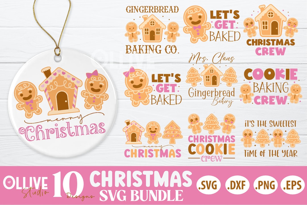 Christmas SVG Bundle | Christmas Gingerbread SVG Bundle - Etsy