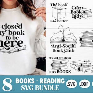 Books Lover SVG Bundle | Funny Reading Quotes SVG - Etsy