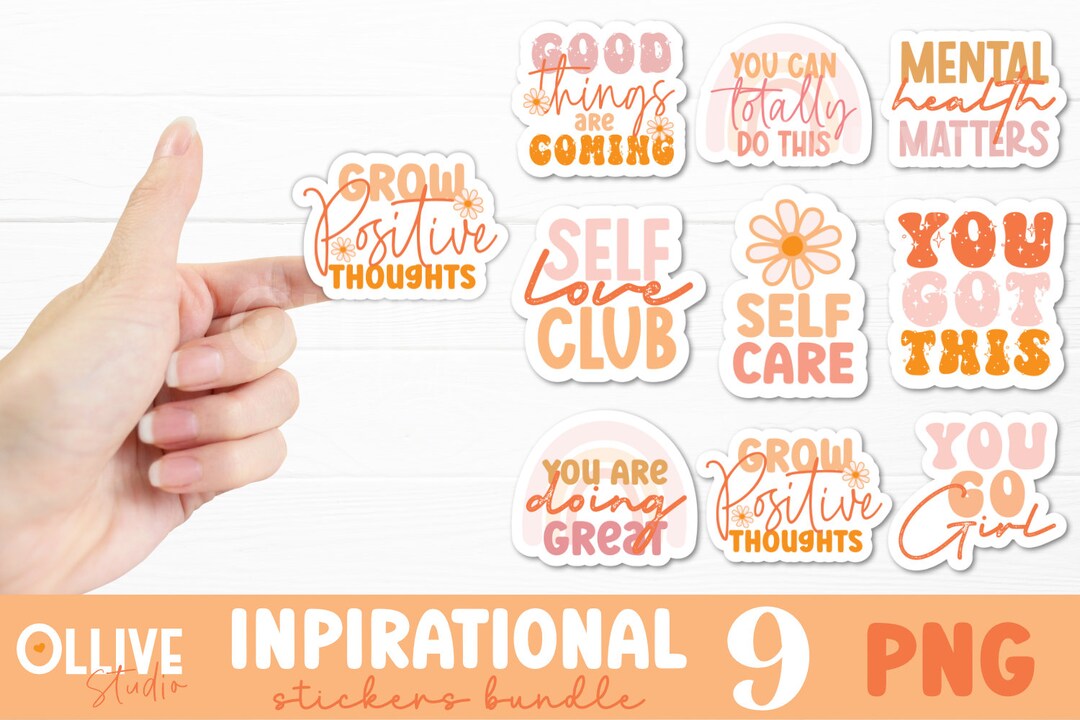 Inspirational Stickers Bundle | Sticker PNG - Etsy